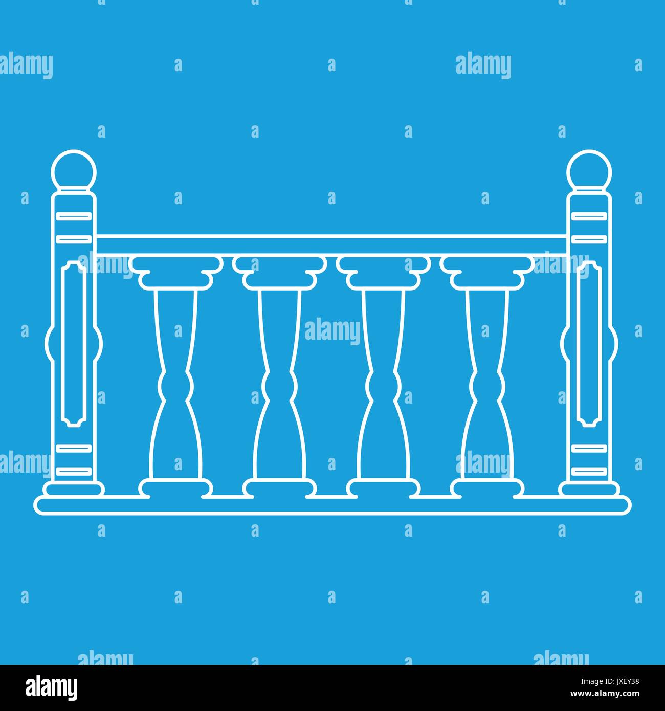Balustrade icon, outline style Stock Vector Image & Art - Alamy