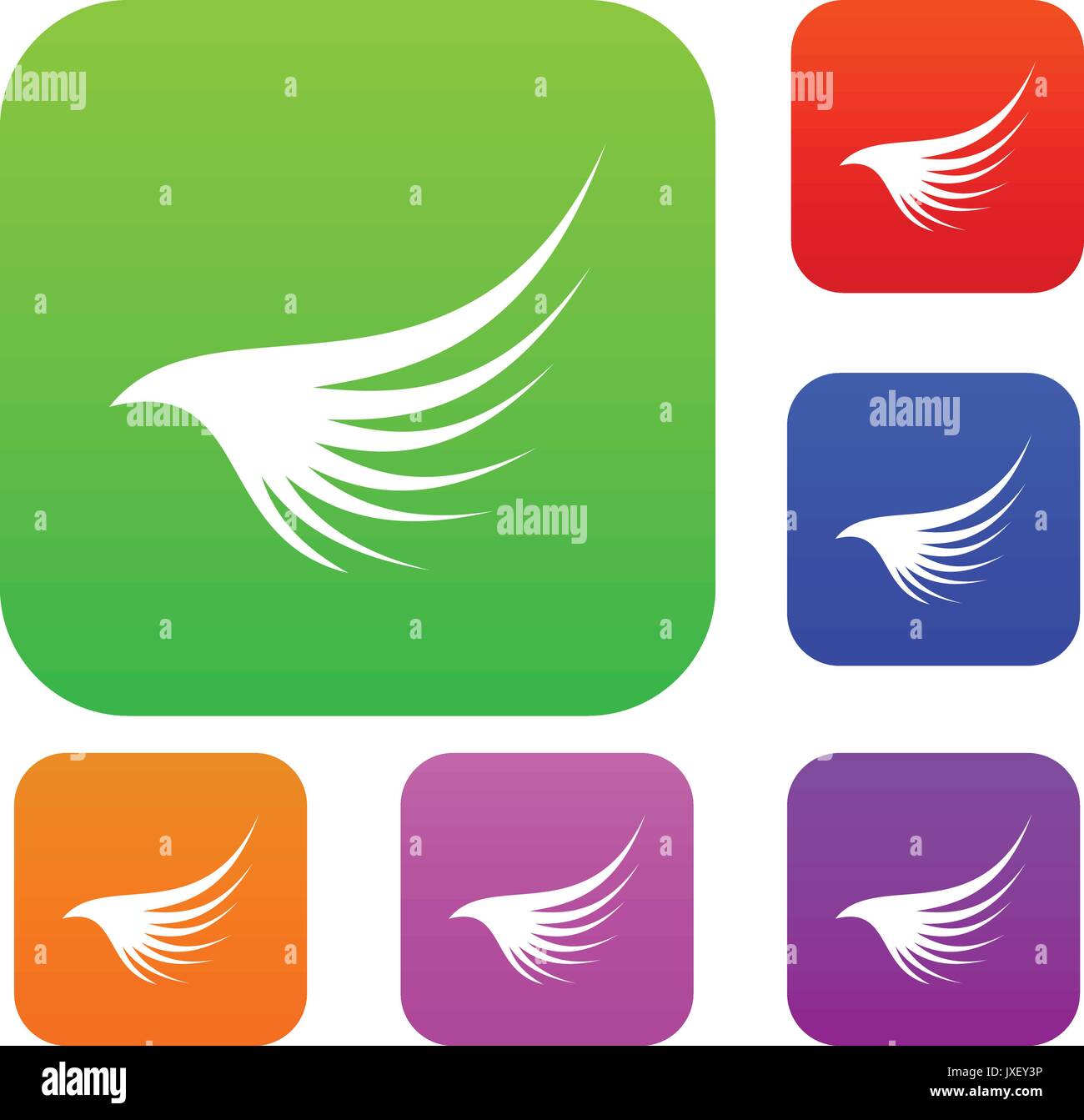 Wing set collection Stock Vector Image & Art - Alamy
