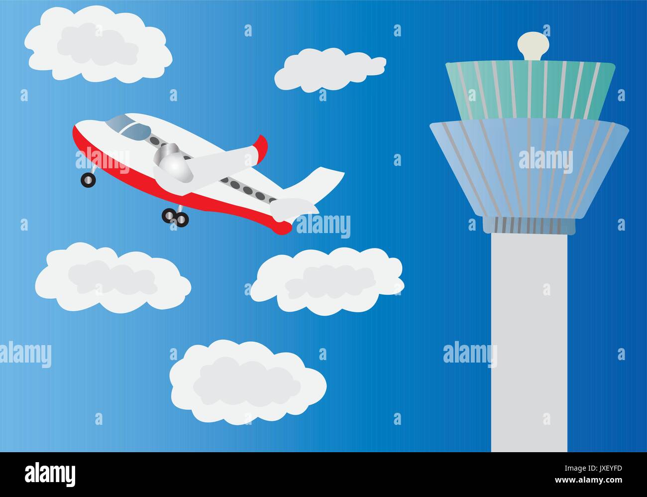 Taking a plane Stock Vector Images - Alamy