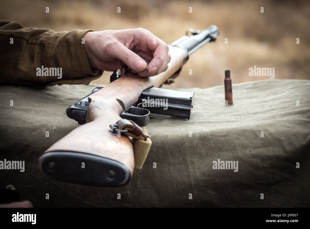 Old military rifle Stock Photo - Alamy