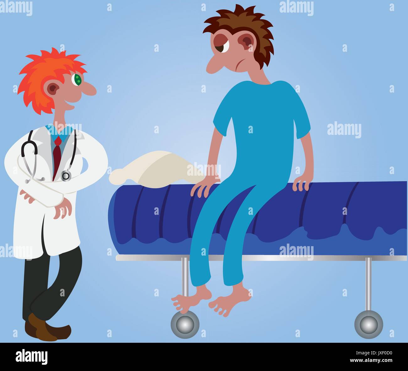 Recovering patient Stock Vector Images - Alamy