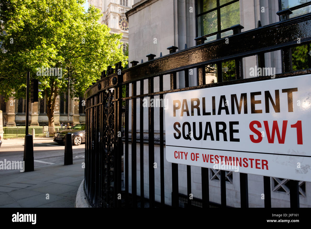 Parliament square london sign hi-res stock photography and images - Alamy