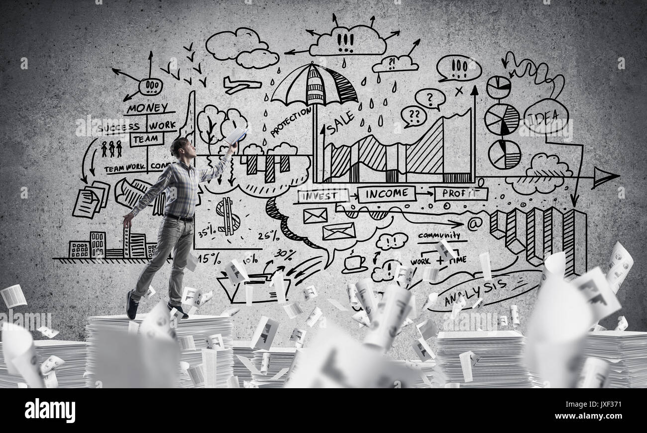 Study hard to become successful businessman Stock Photo - Alamy