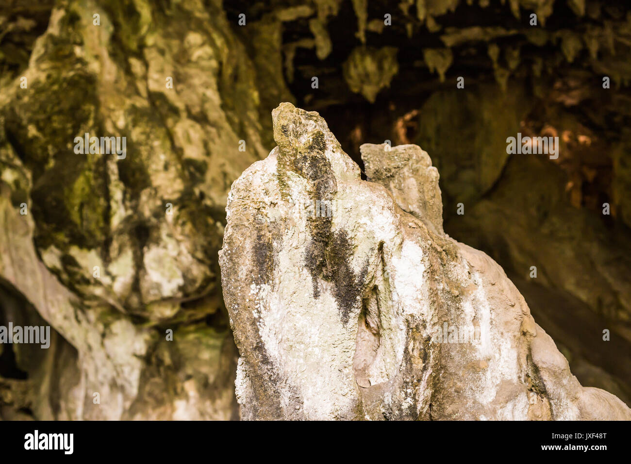 The cave in rock. Background of stone wall texture photo Stock Photo ...