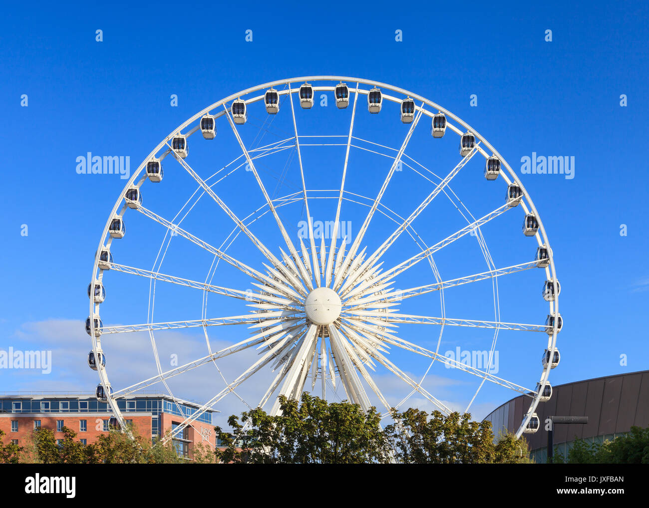 The Wheel of Liverpool in Liverpool, England. The wheel stands 60m tall ...