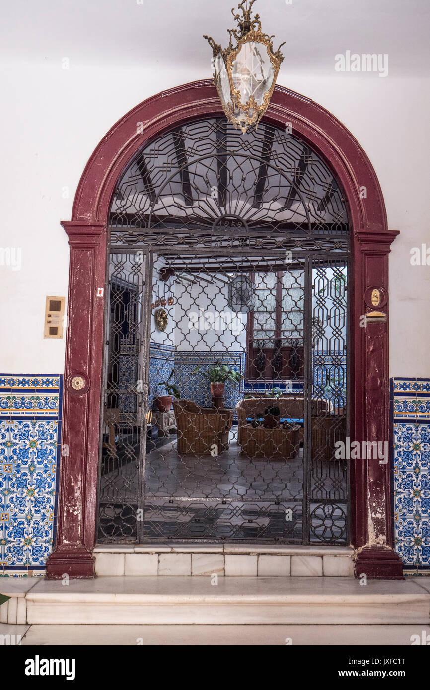 Typical gateway to an Andalusian-style house, Ubeda, Andalucia, Spain ...