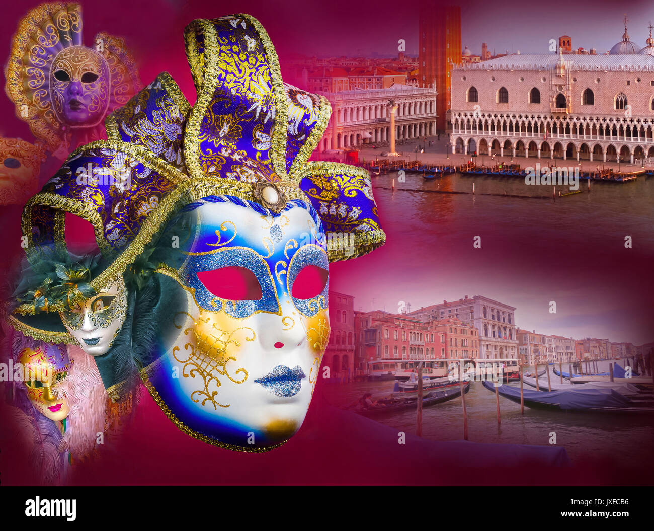 Original venetian masks hi-res stock photography and images - Alamy