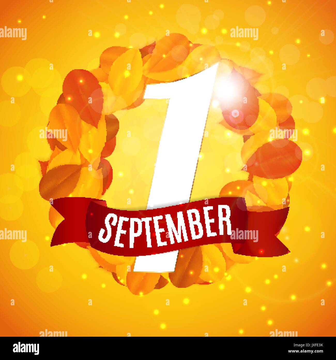 First 1 September Template Vector Illustration Stock Vector Image & Art ...