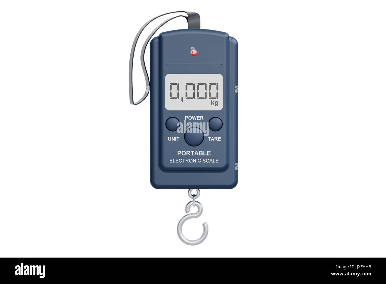 Portable electronic scale, 3D rendering isolated on white background ...