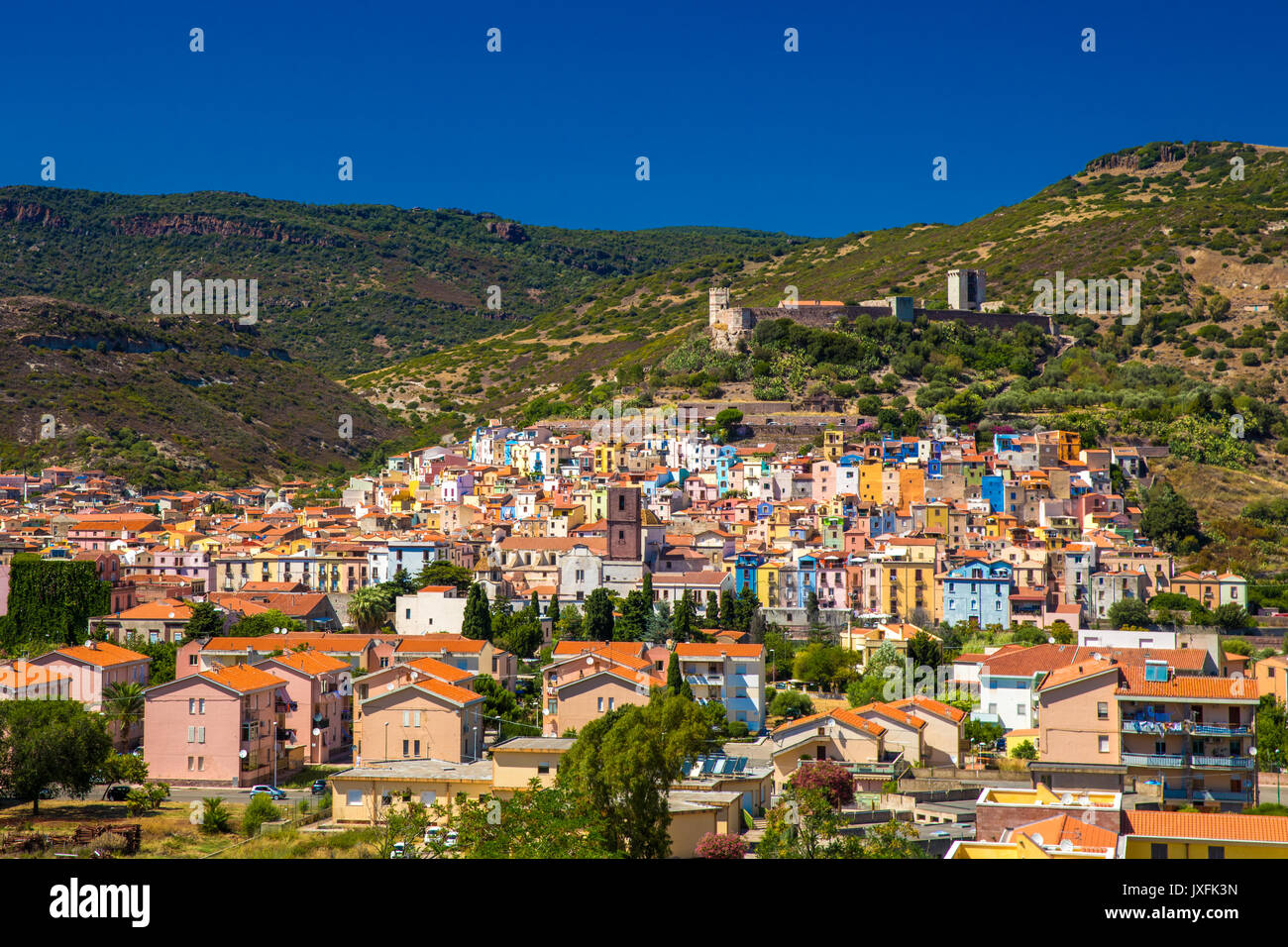 Bosa sardinia old town center hi-res stock photography and images - Alamy