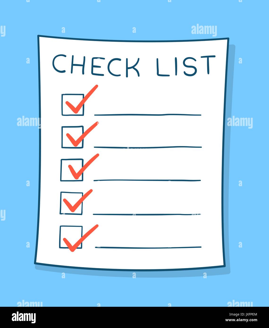 Checklist Cartoon Checklist Cartoon