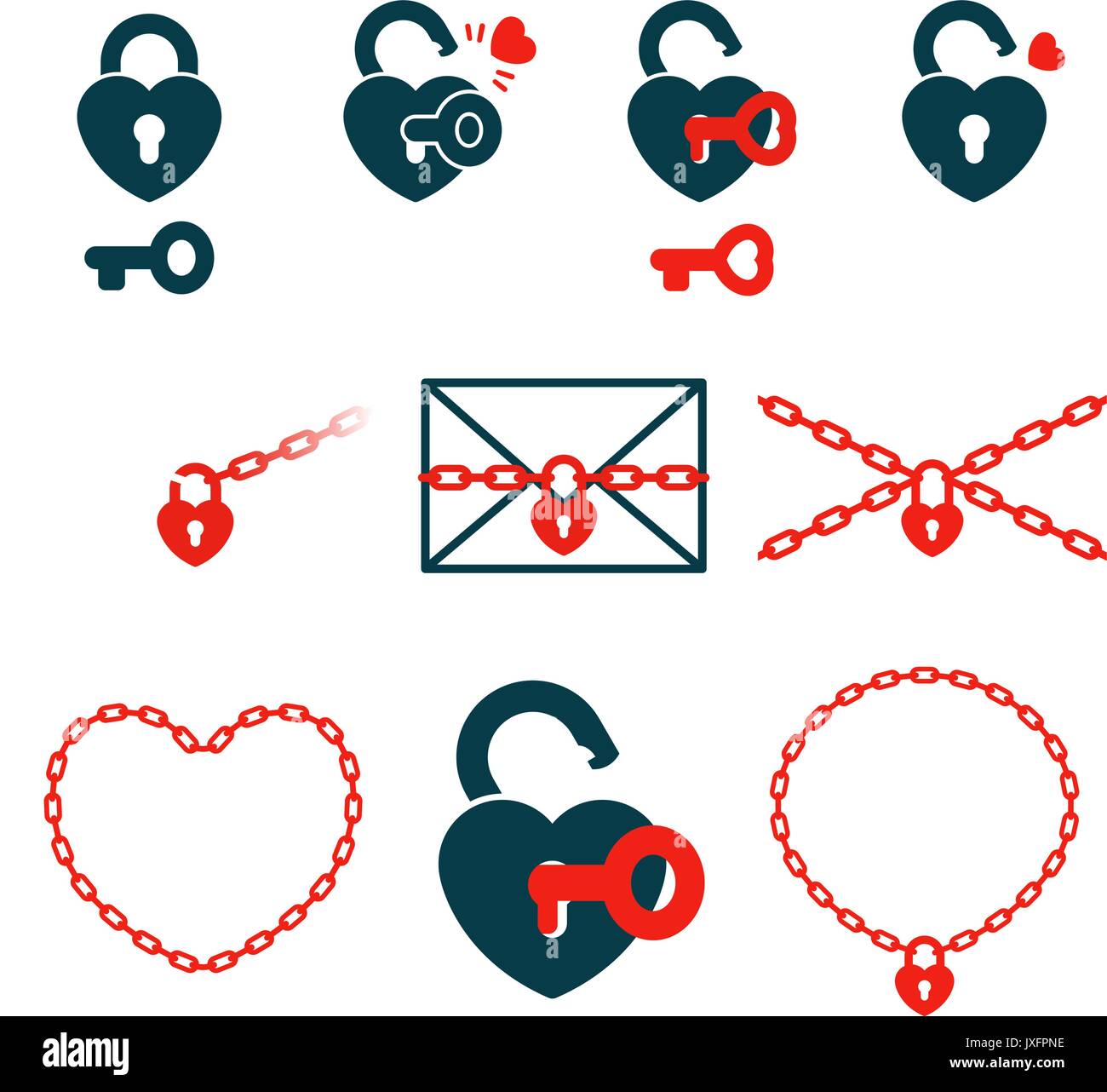 Engagement locks Stock Vector Images - Alamy