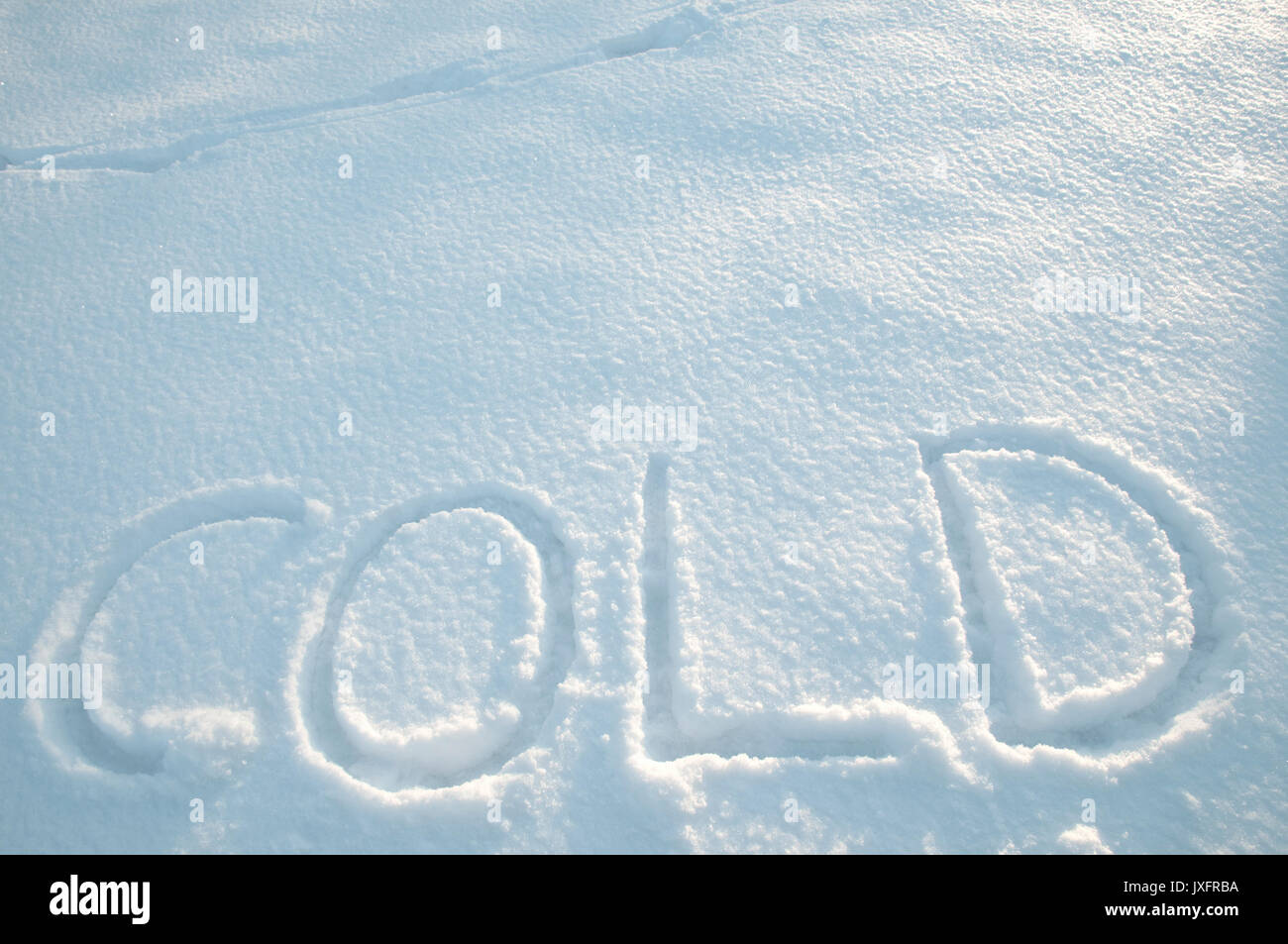 Word written in snow hi-res stock photography and images - Alamy