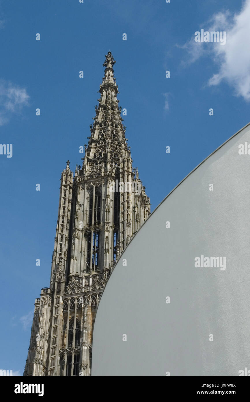 steeple of Ulm minster, highest church tower of the world Stock Photo ...