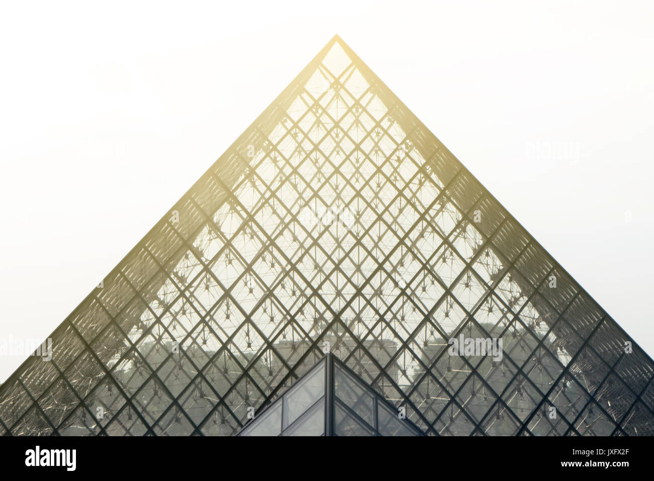 Louvre museum with the famous glass pyramid Stock Photo - Alamy