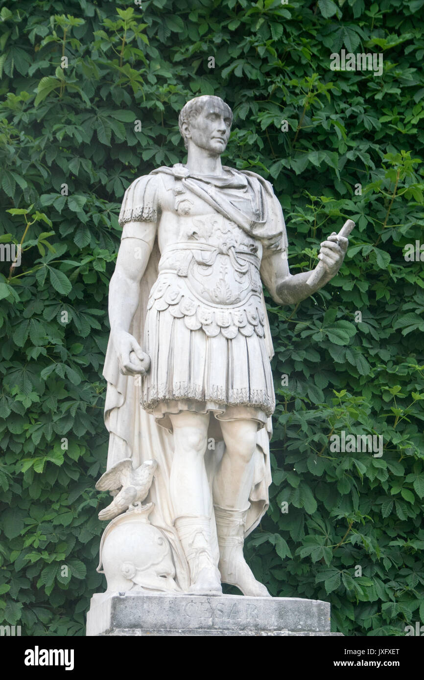 Statue of Gaius Julius Caesar, Roman Emperor, in the Jardin des ...
