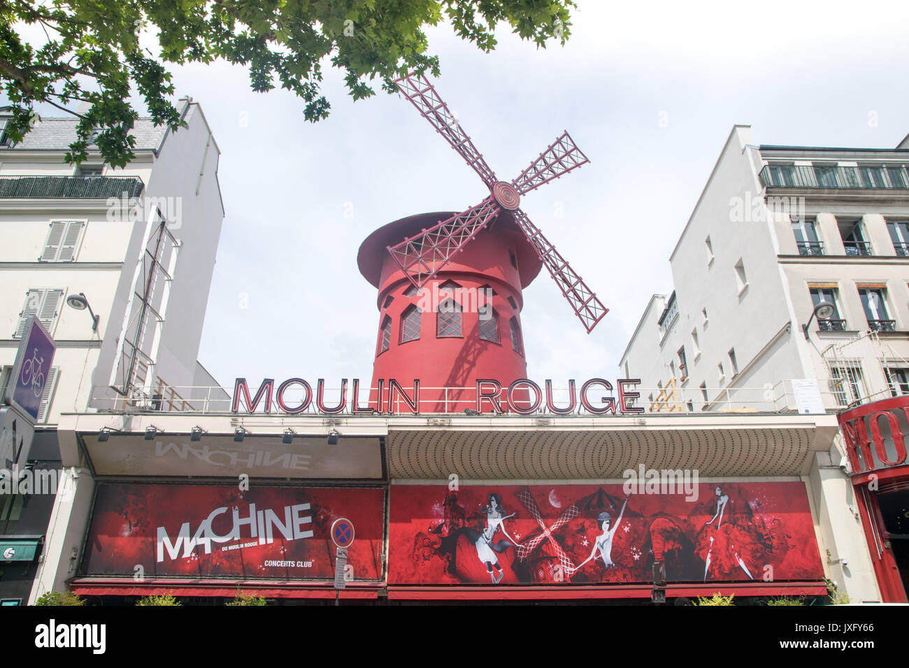 PARIS, FRANCE - JUNE 06, 2017: Moulin Rouge is a famous Parisian ...