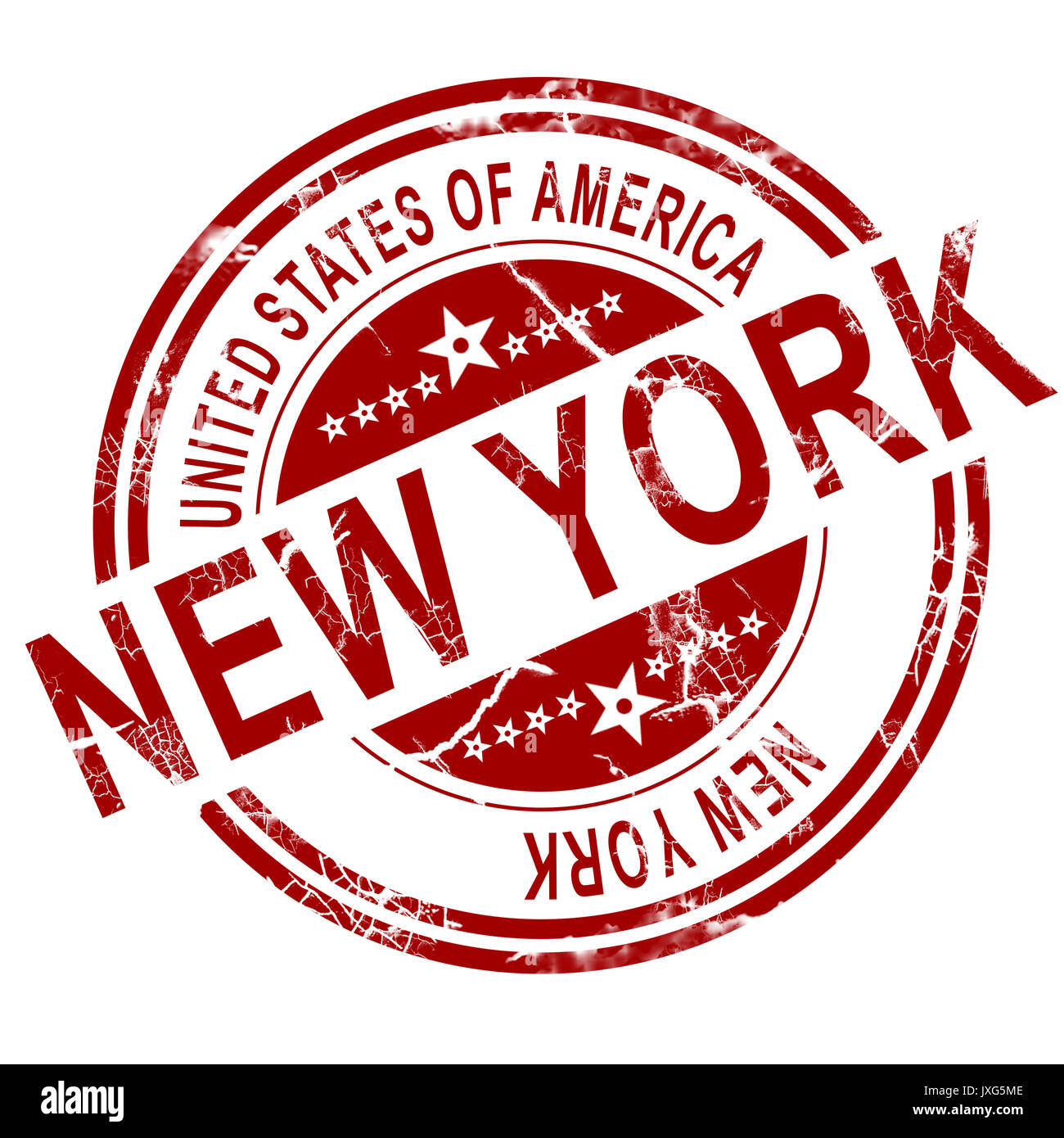 Red New York with white background, 3D rendering Stock Photo - Alamy