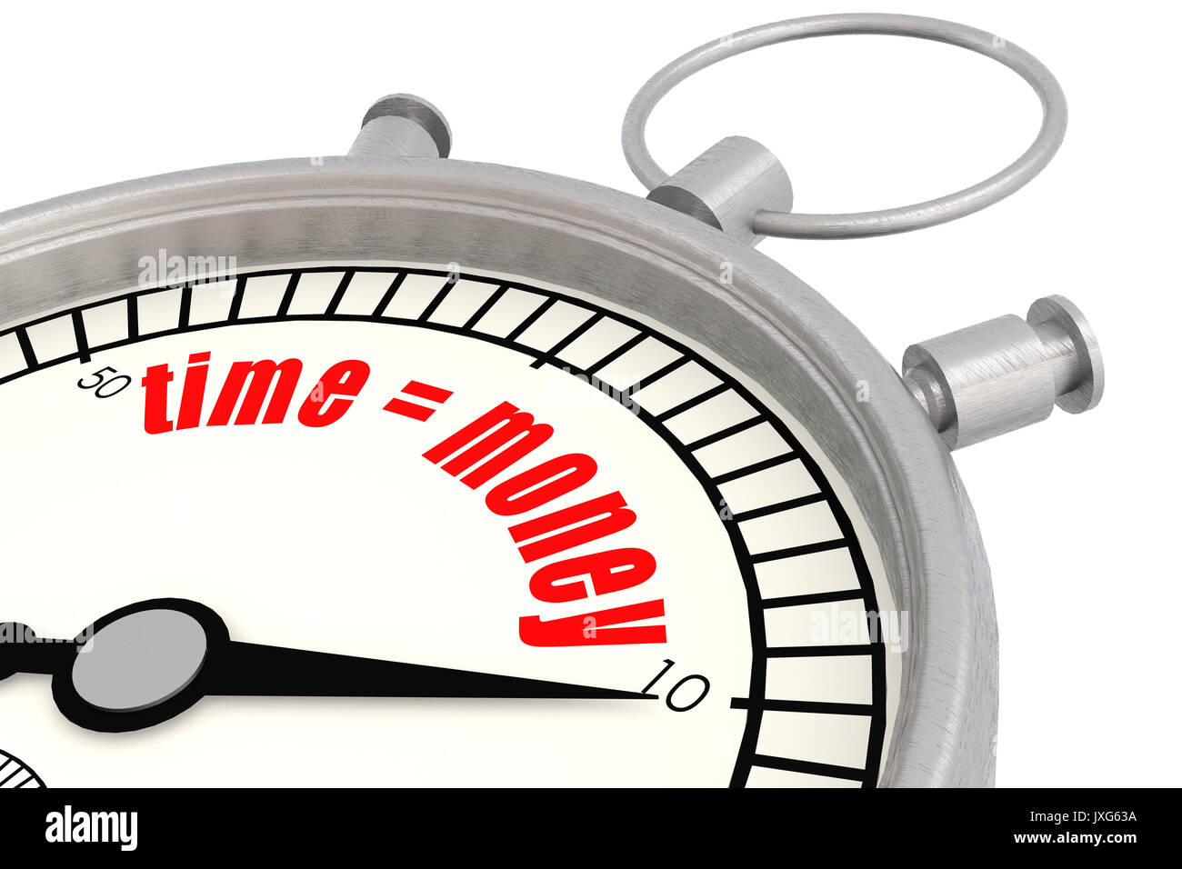 Stopwatch with time equal to money word image with hi-res rendered ...