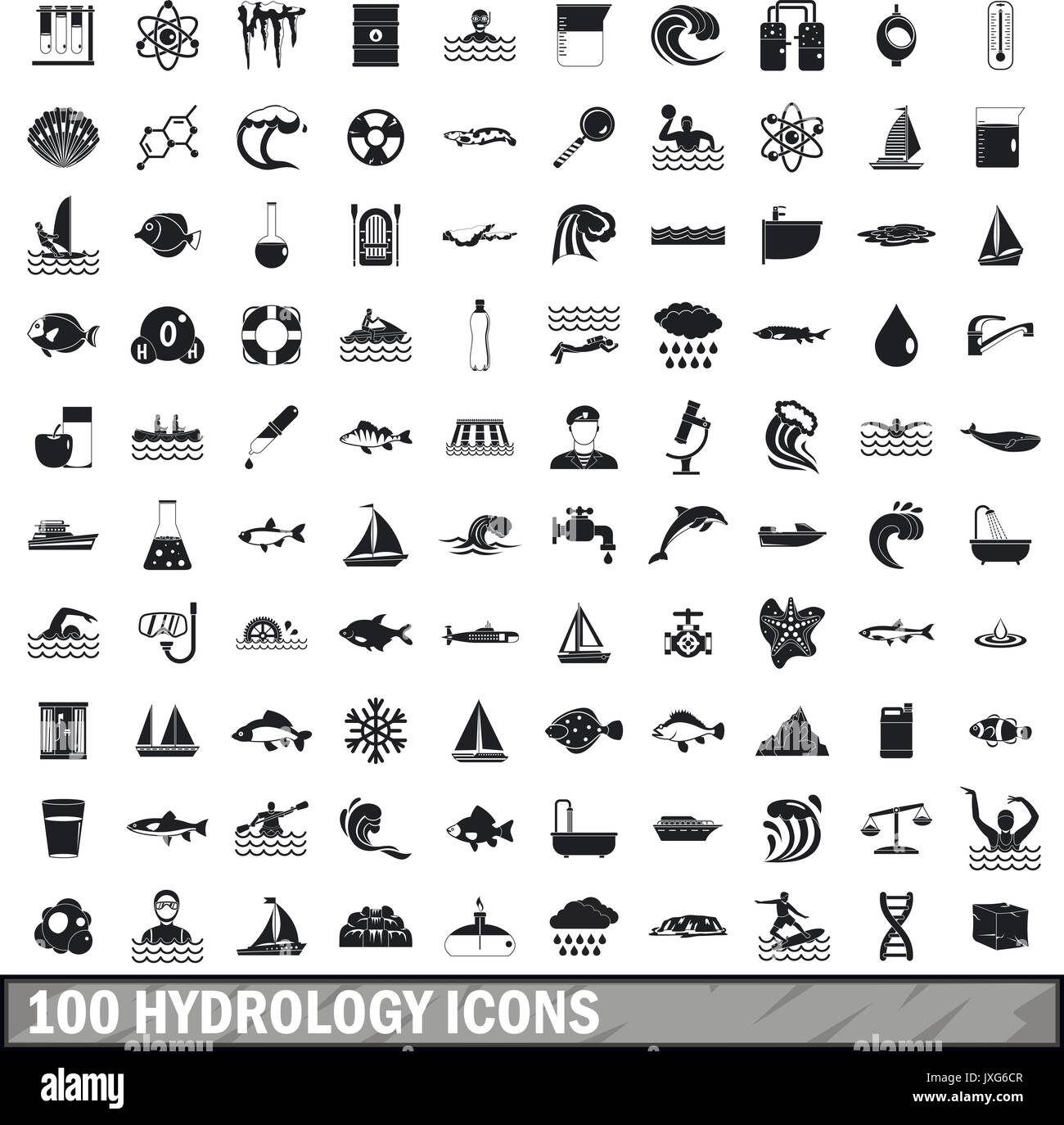 100 hydrology icons set, simple style Stock Vector Image & Art - Alamy