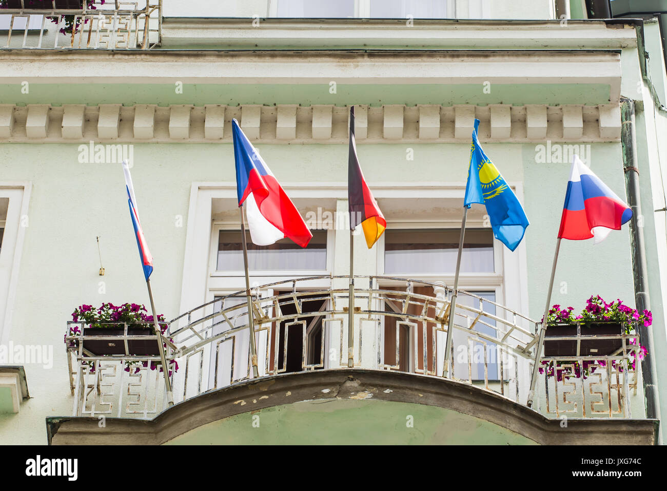 Flags of the World in front of a Buiding Stock Photo - Alamy