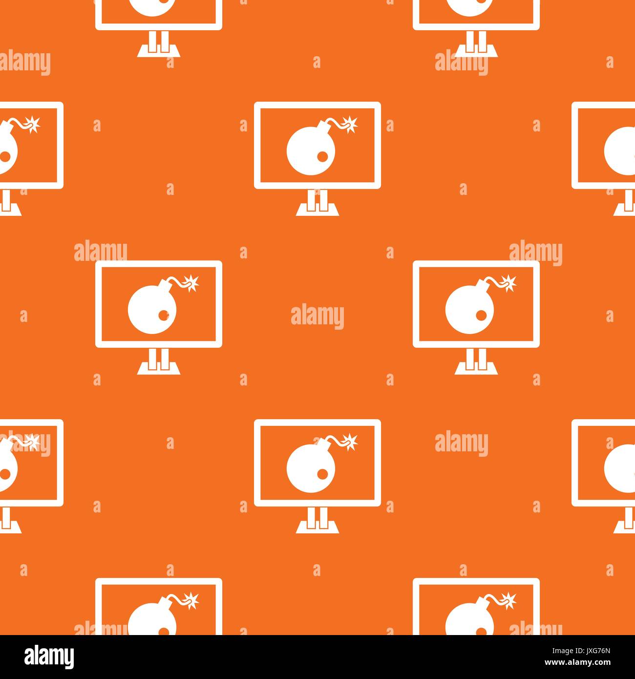 Bomb on computer monitor pattern seamless Stock Vector Image & Art - Alamy