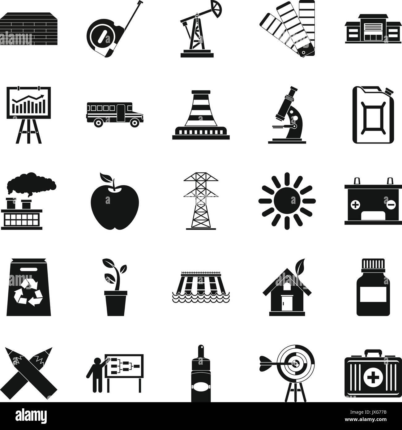 Charge icons set, simple style Stock Vector Image & Art - Alamy