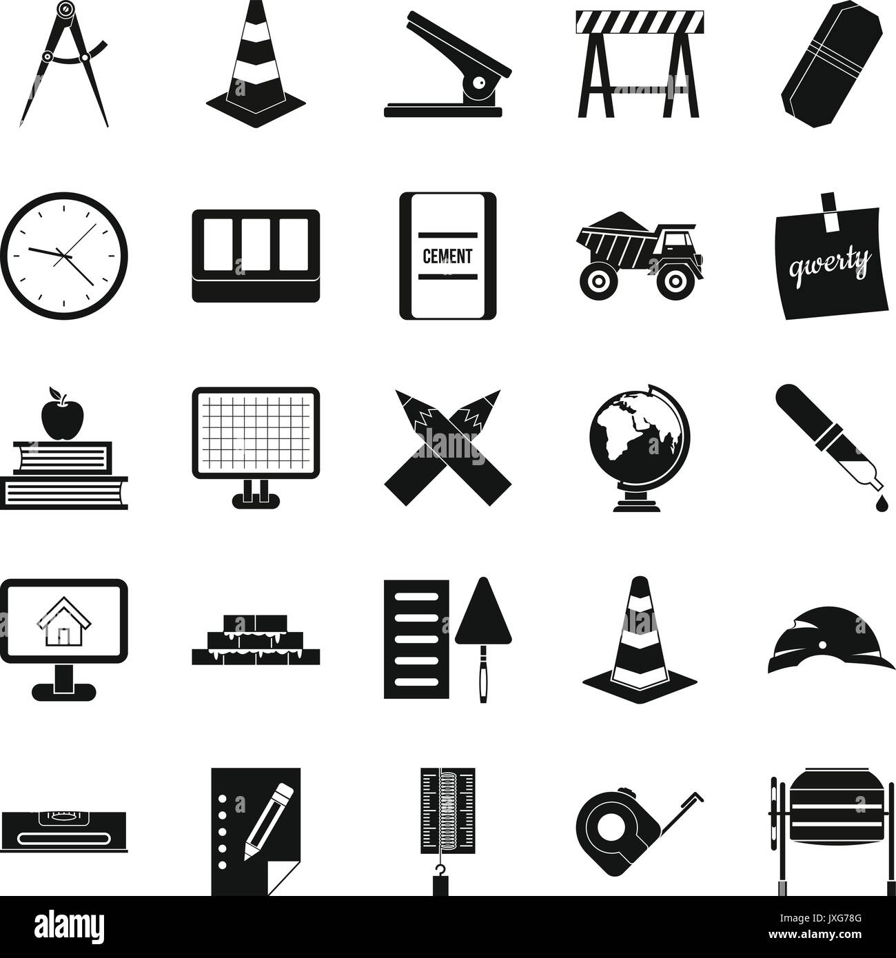 Range icons set, simple style Stock Vector Image & Art - Alamy