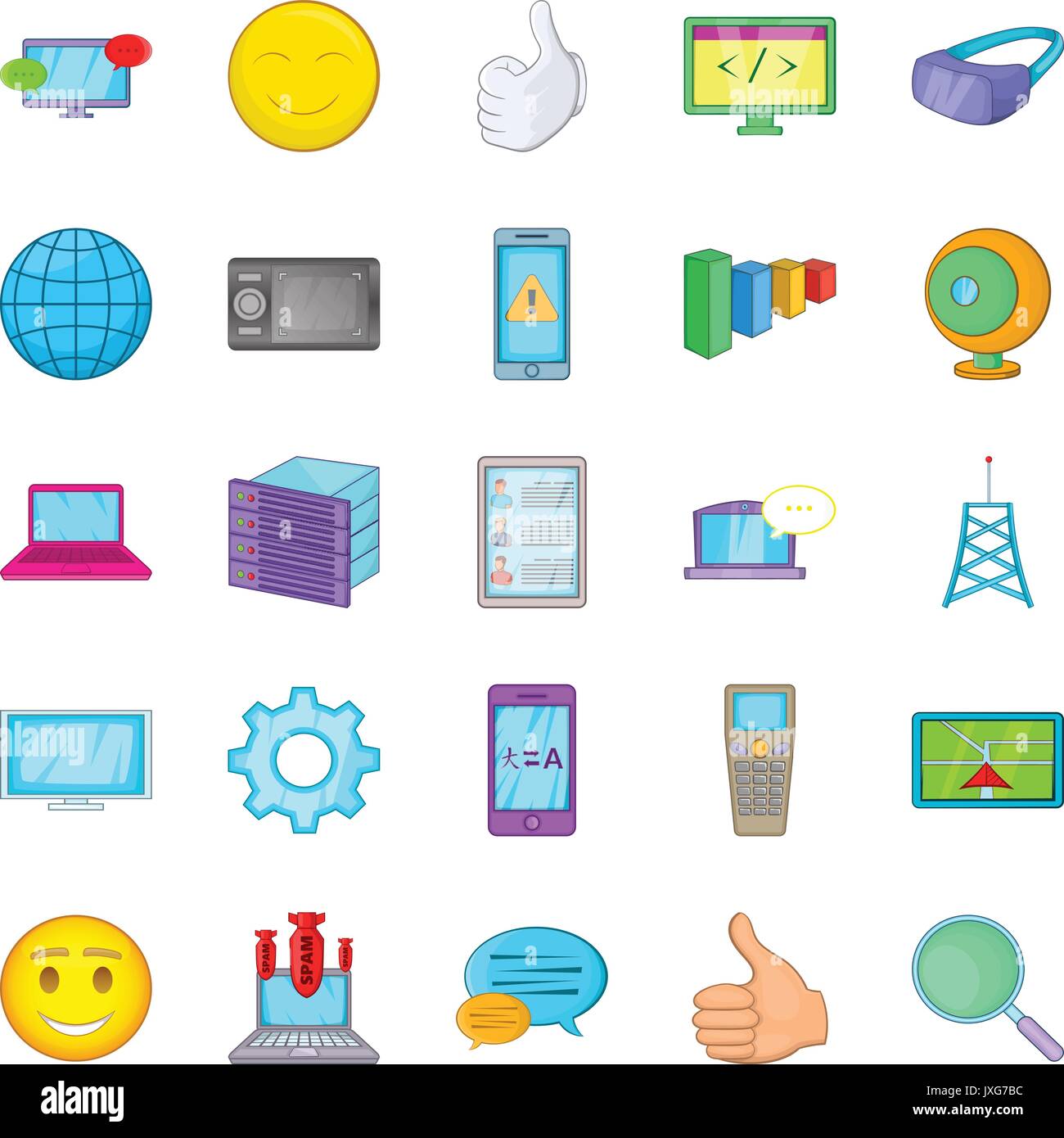 Secret information icons set, cartoon style Stock Vector Image & Art ...