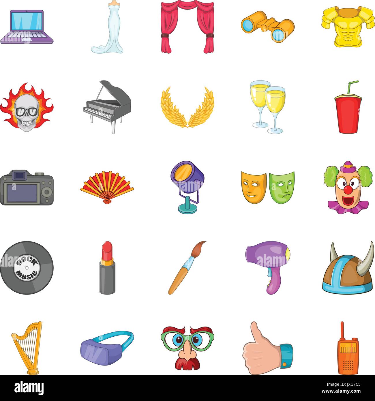 Orchestra icons set, cartoon style Stock Vector Image & Art - Alamy