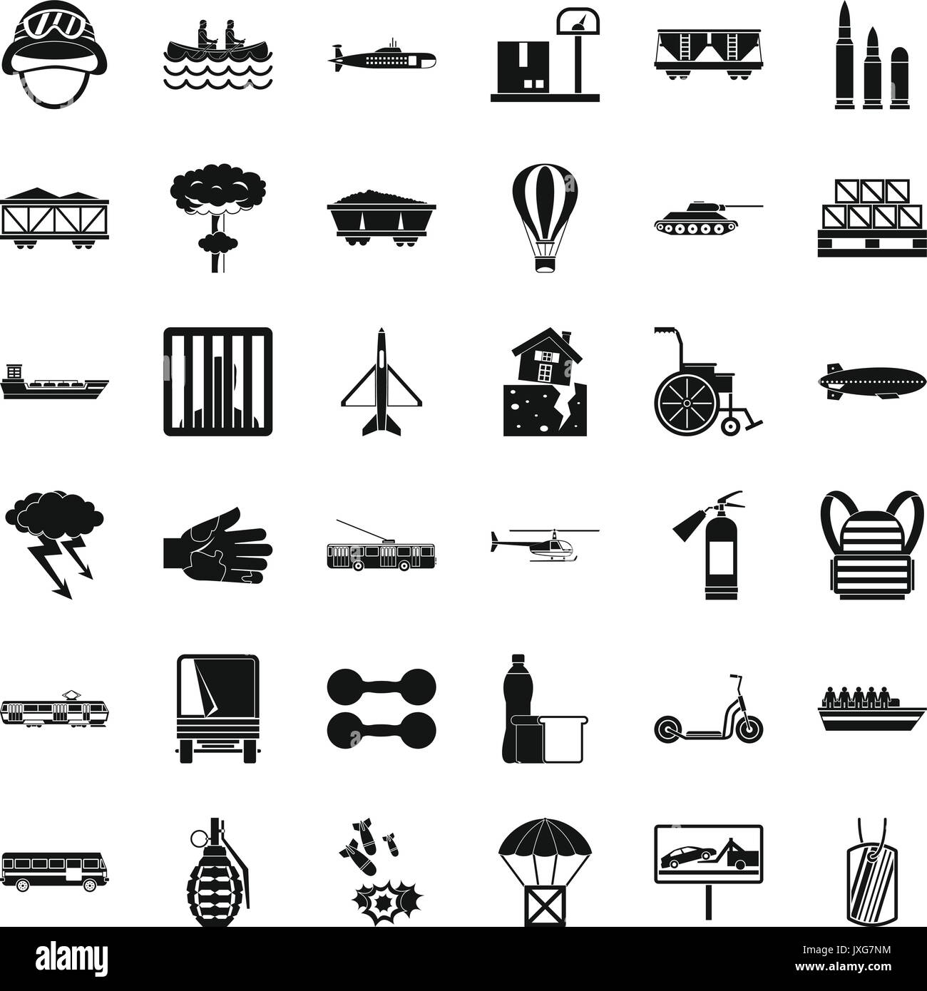 Burden icons set, simple style Stock Vector Image & Art - Alamy