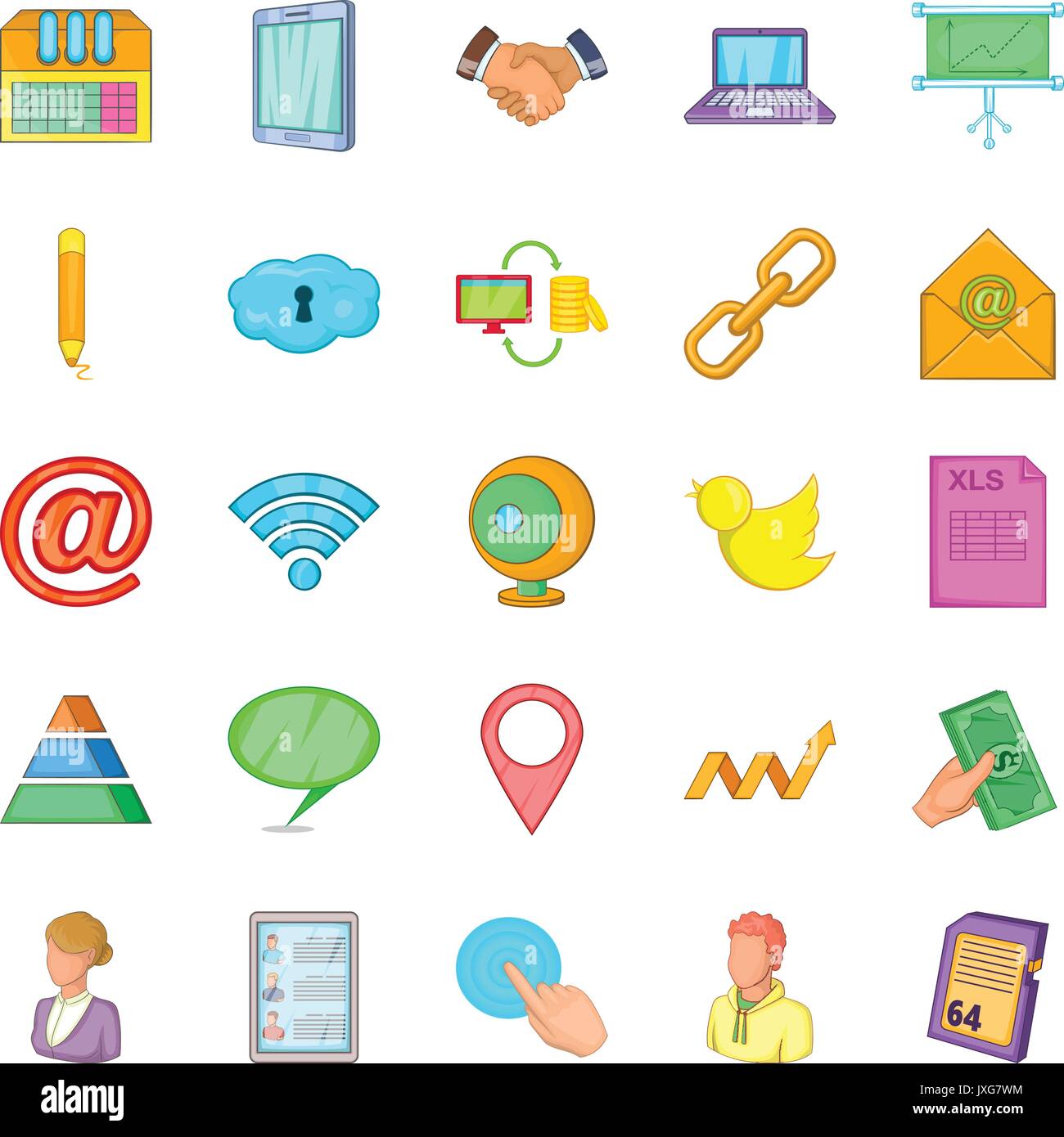 Recording icons set, cartoon style Stock Vector Image & Art - Alamy
