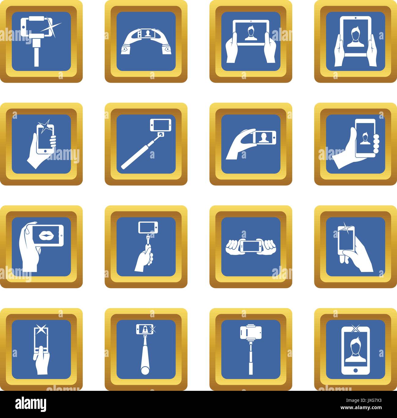 Blue self portrait Stock Vector Images - Alamy