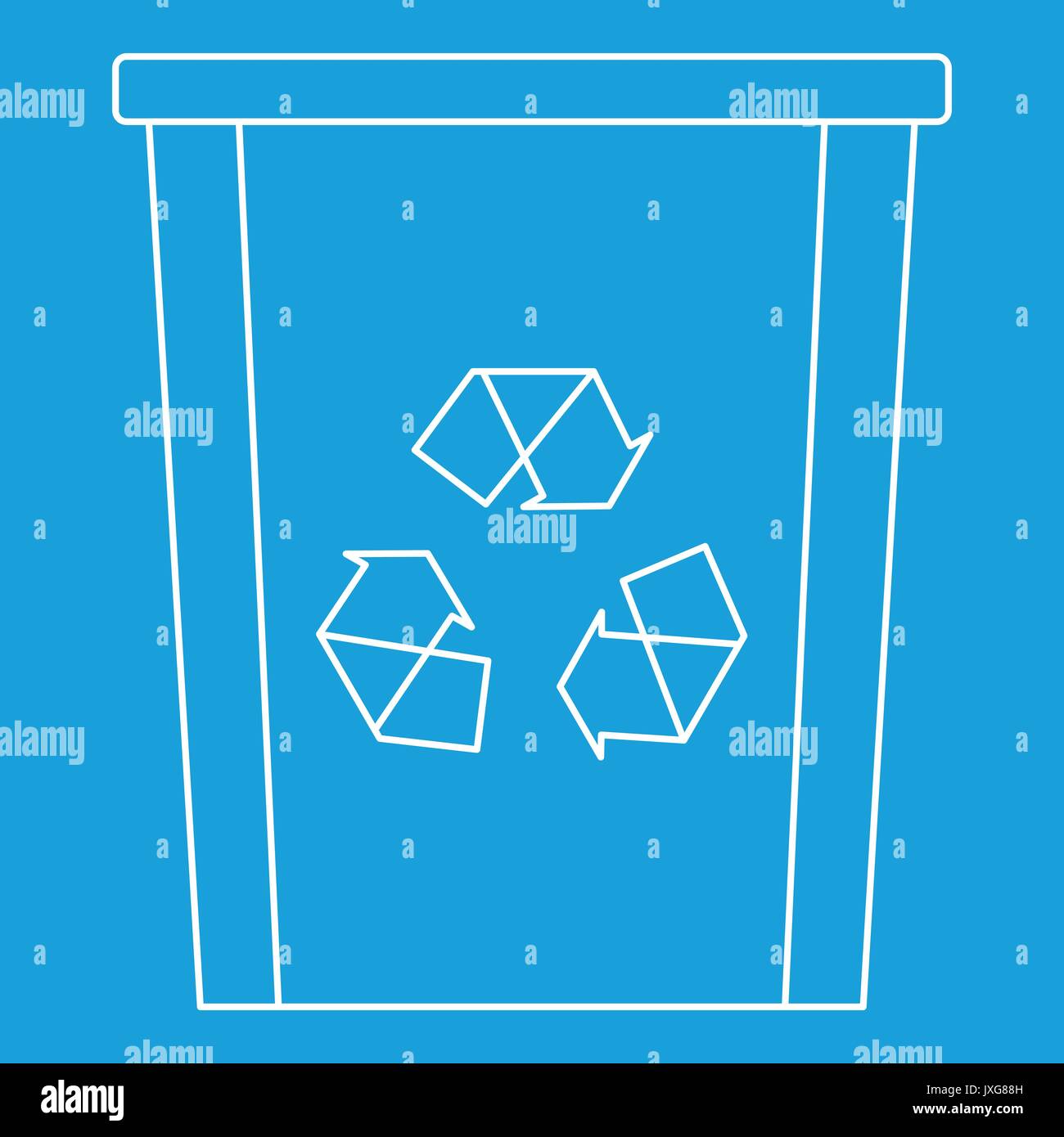 Recycle bin icon, outline style Stock Vector Image & Art - Alamy