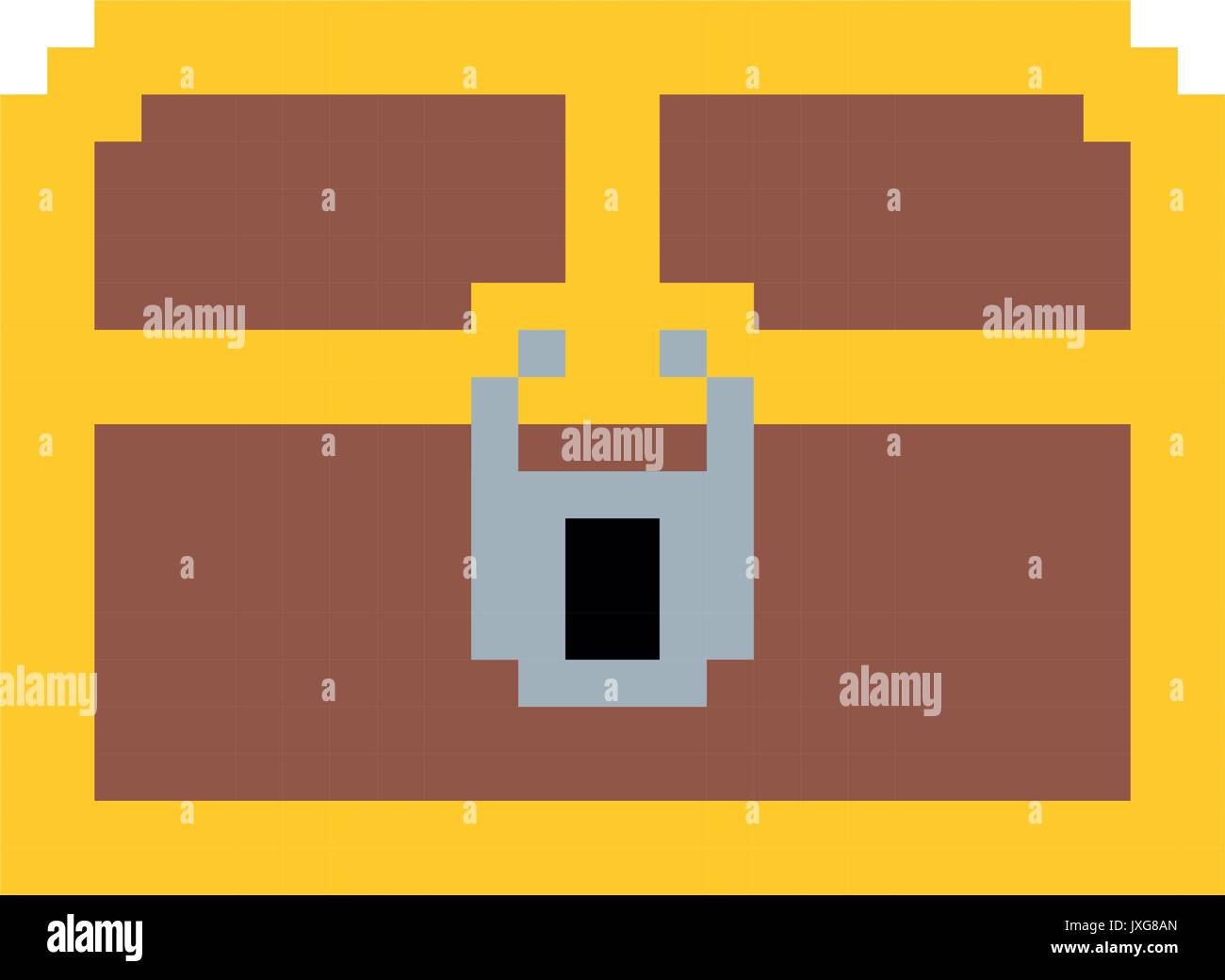 colorful pixelated treasure chest with padlock Stock Vector Image & Art ...