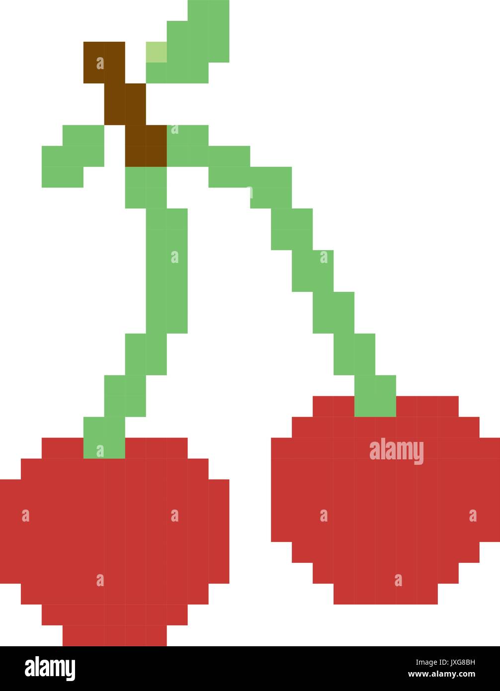 Pixel art cherry Stock Vector Images - Alamy