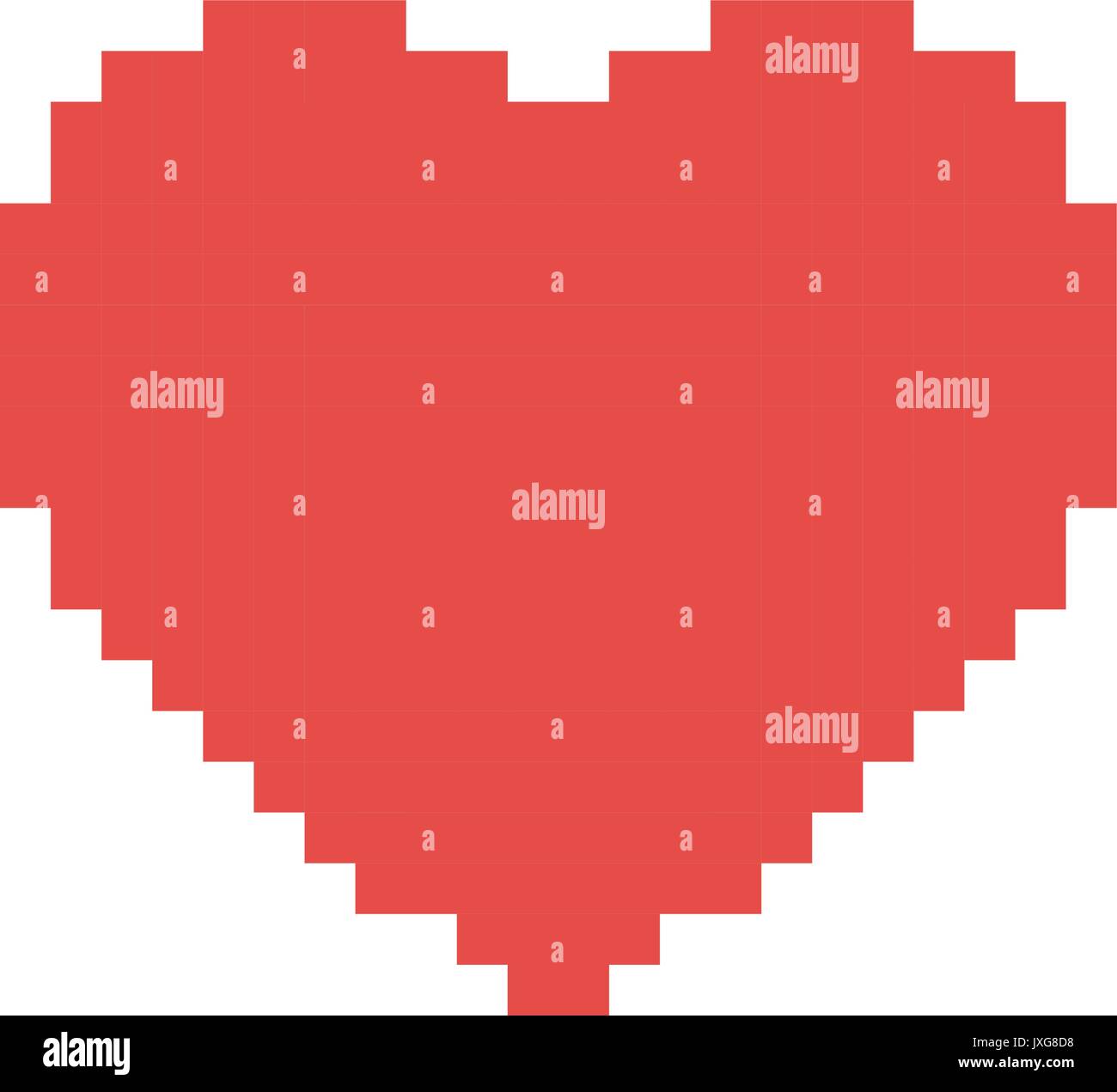 Pixelated heart shape icon vector hi-res stock photography and images ...