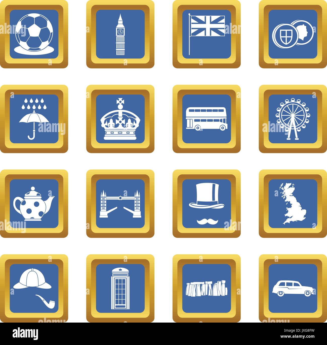 Blue london taxi Stock Vector Images - Alamy