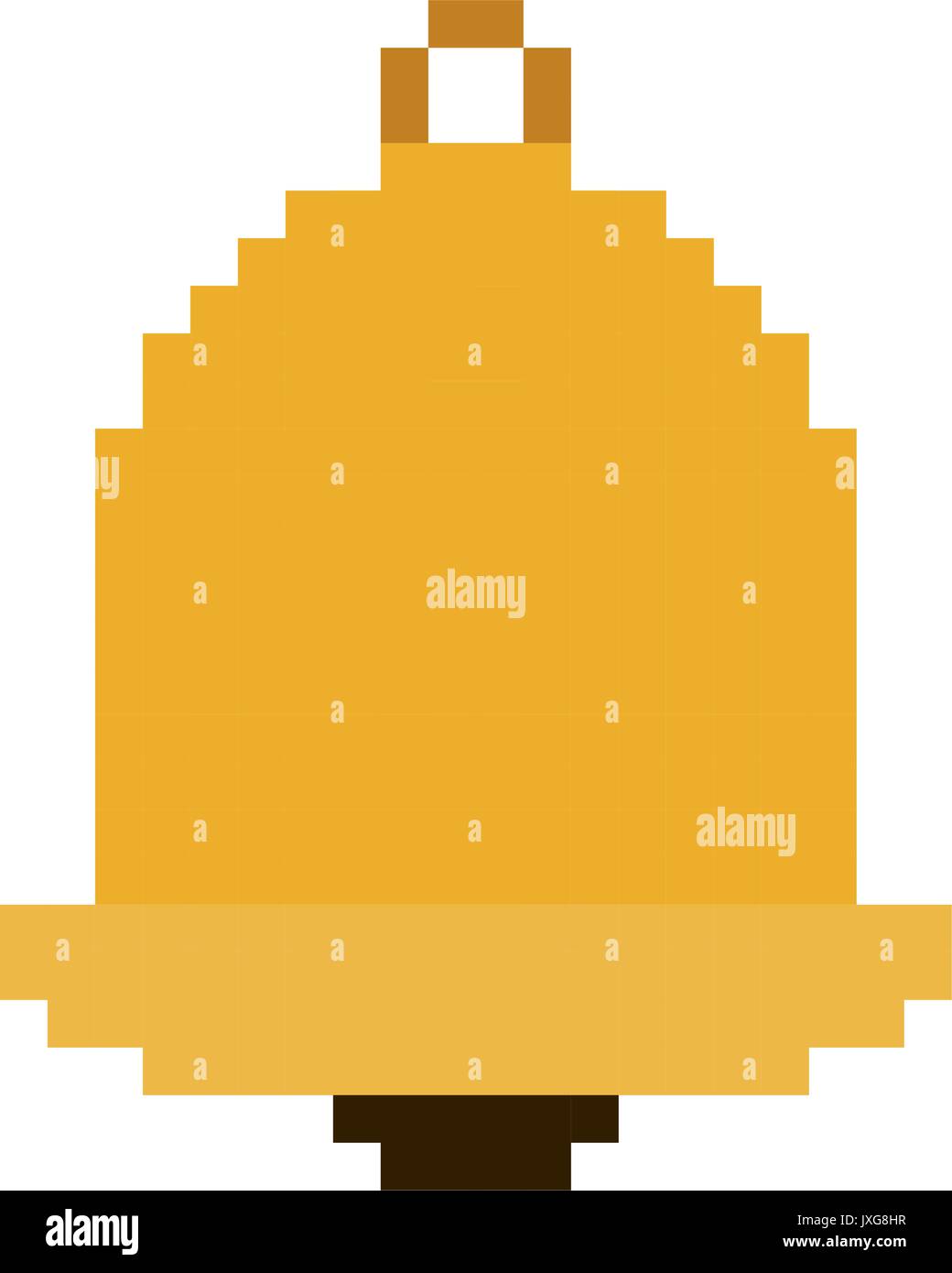 colorful pixelated golden bell element Stock Vector Image & Art - Alamy