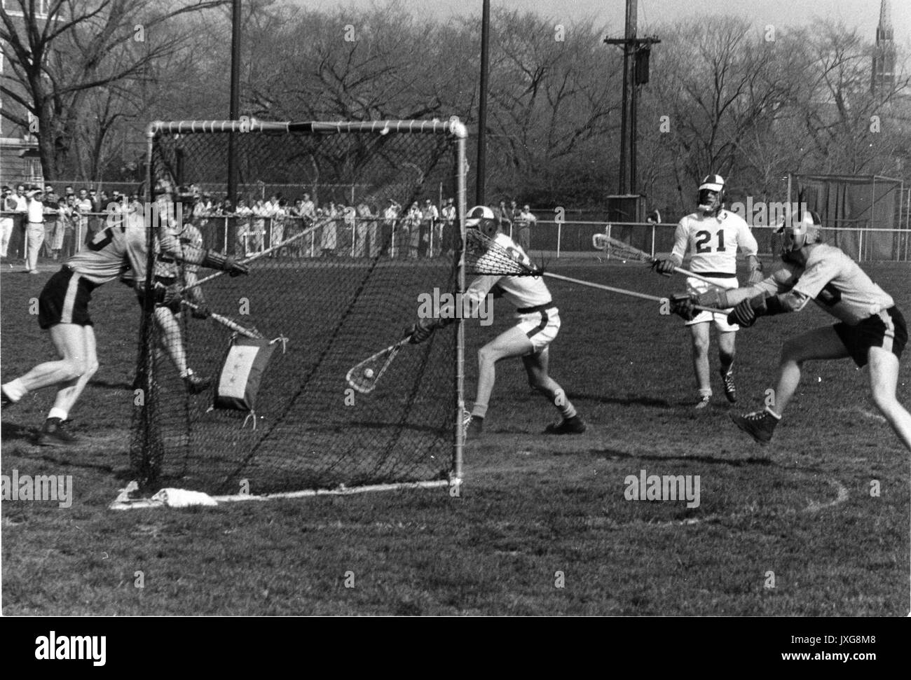 Lacrosse Action shot taken during an unidentified match, Group of ...