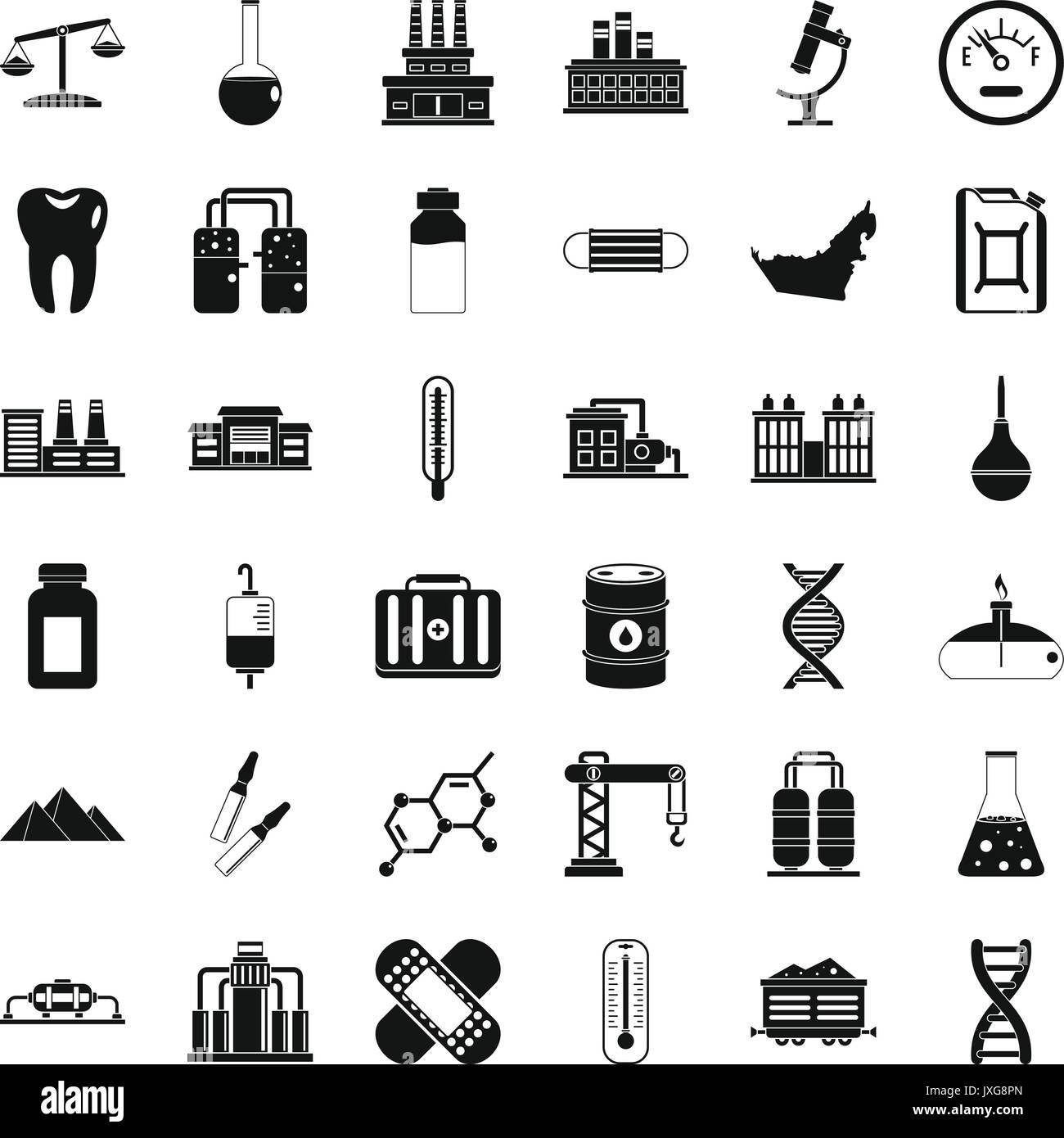 Chemical industry icons set, simple style Stock Vector Image & Art - Alamy