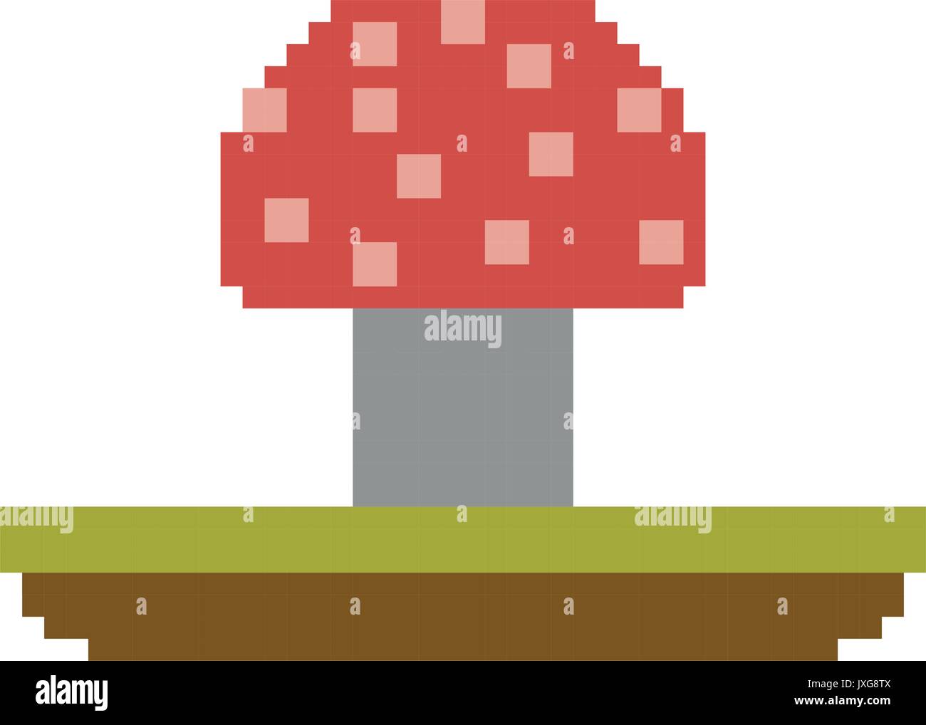 colorful pixelated mushroom in meadow Stock Vector Image & Art - Alamy