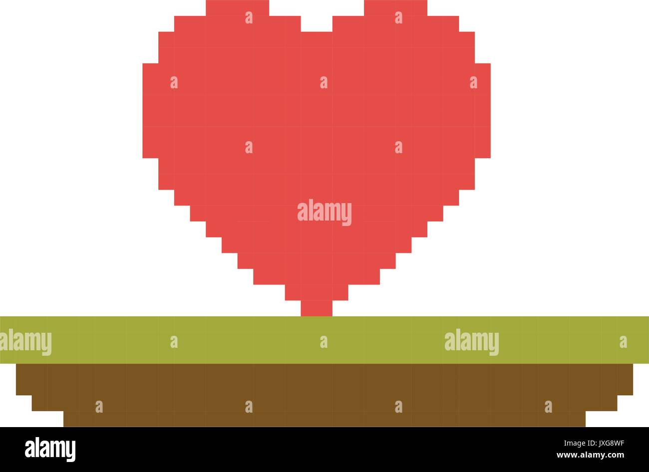 colorful pixelated heart in meadow Stock Vector Image & Art - Alamy