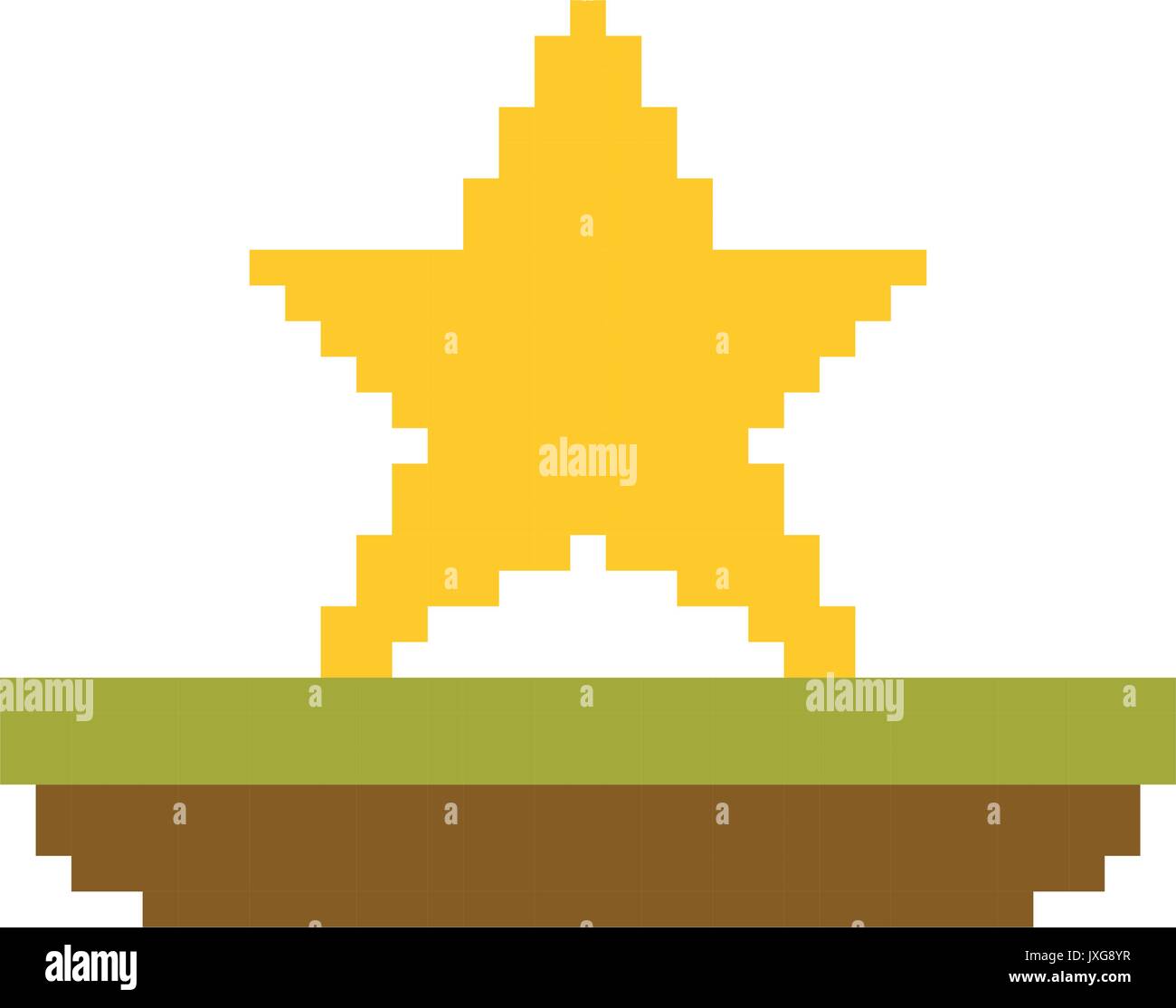 colorful pixelated yellow star in meadow Stock Vector Image & Art - Alamy