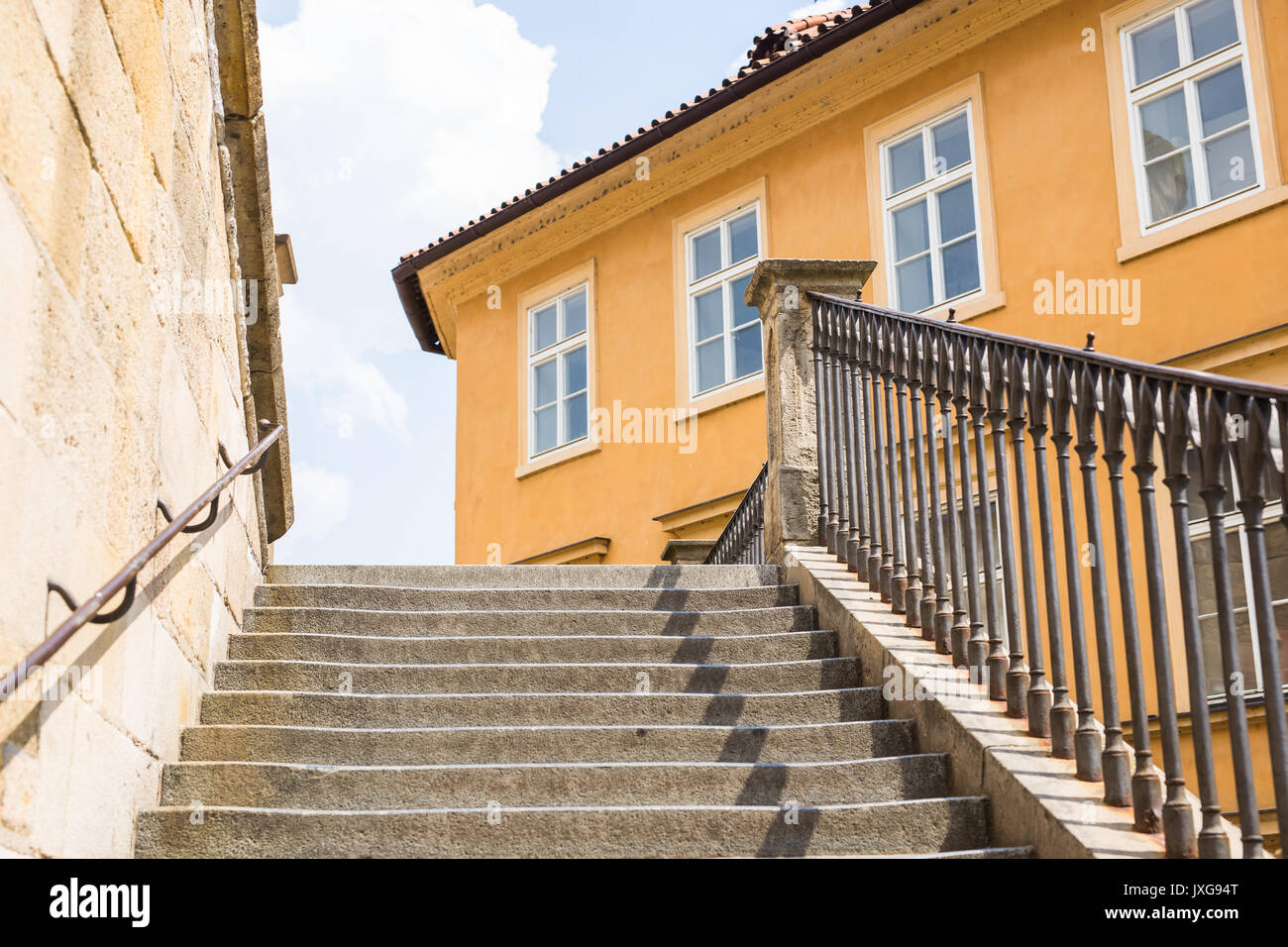 Front view of stairs going up Stock Photo - Alamy