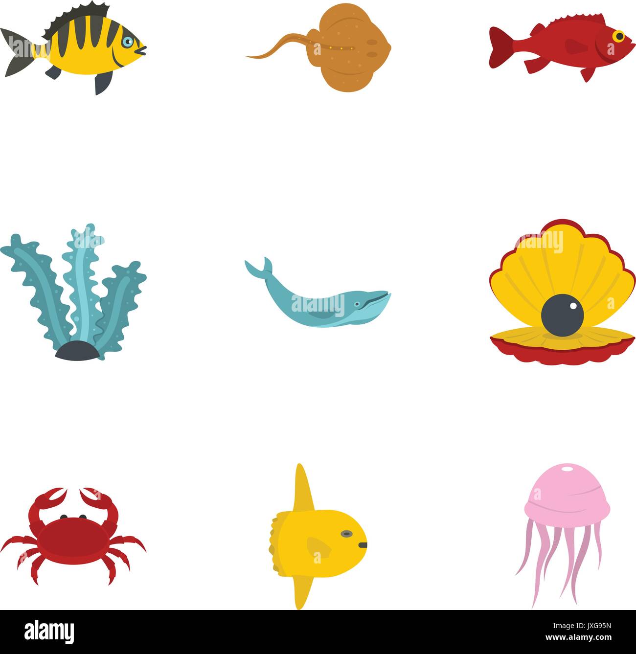 Underwater fauna icons set, flat style Stock Vector Image & Art - Alamy Underwater fauna icons set, flat style Stock Vector Image & Art - Alamy