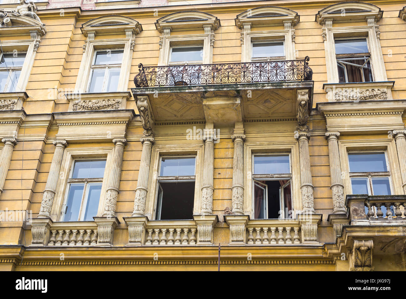 balcony in classic building Stock Photo - Alamy