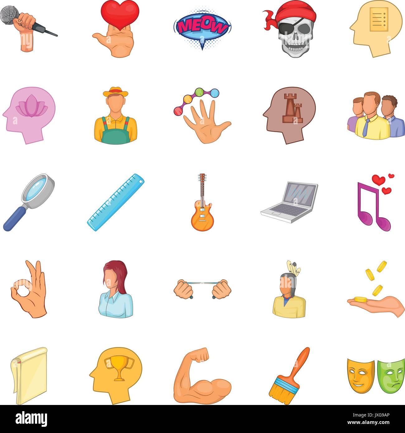 Mummer icons set, cartoon style Stock Vector Image & Art - Alamy