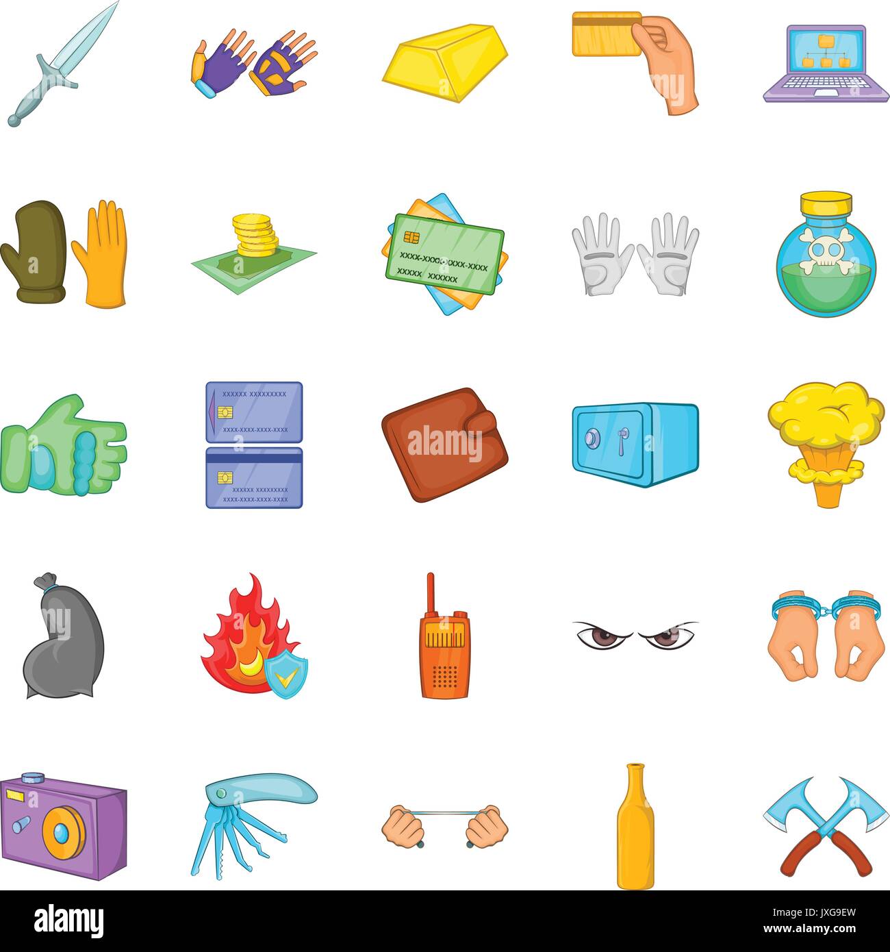 Oversight icons set, cartoon style Stock Vector Image & Art - Alamy