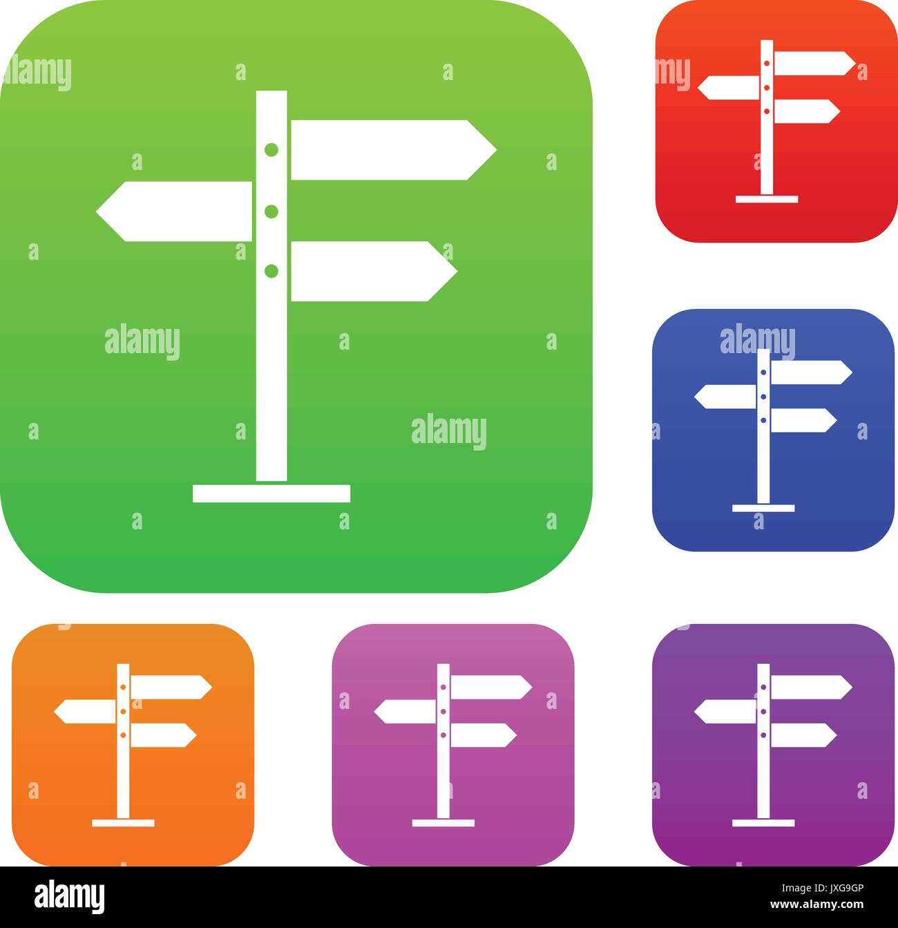 Direction signs set collection Stock Vector Image & Art - Alamy